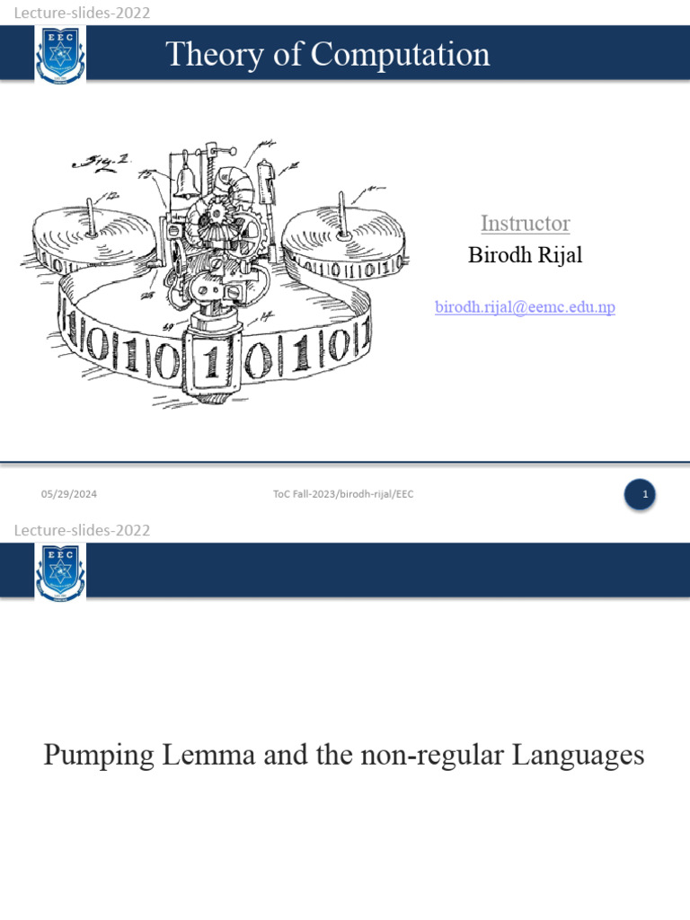 Pumping Lemma RE | PDF | Mathematics | Mathematical Logic