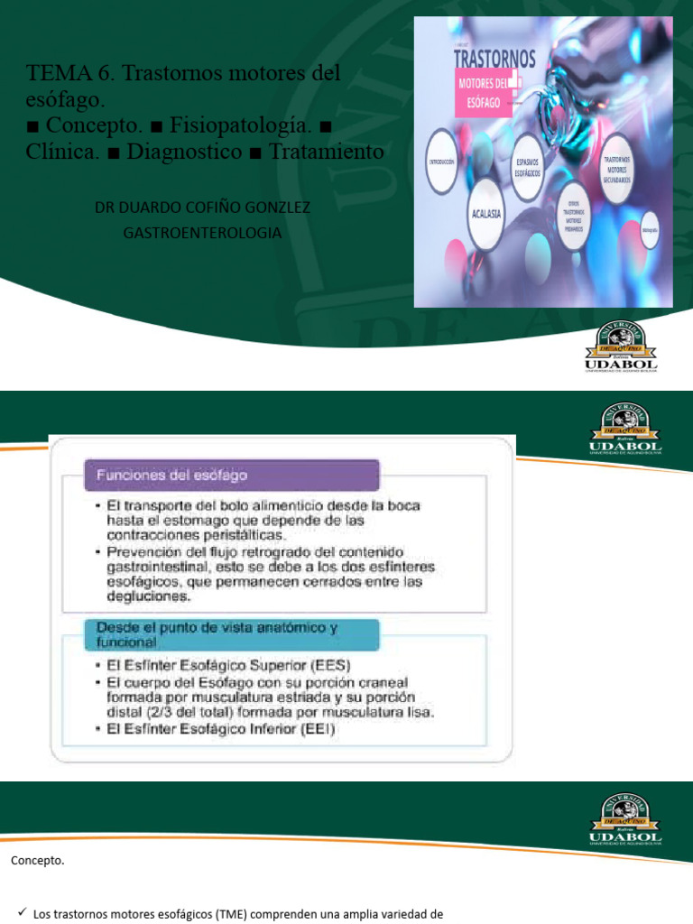 TEMA 6 TRASTORNOS MOTORES DEL ESOFAGO. | PDF | La enfermedad por ...
