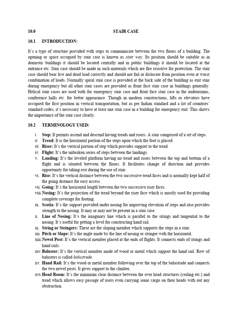 Stair cases. Student notes and questions | Download Free PDF | Stairs ...