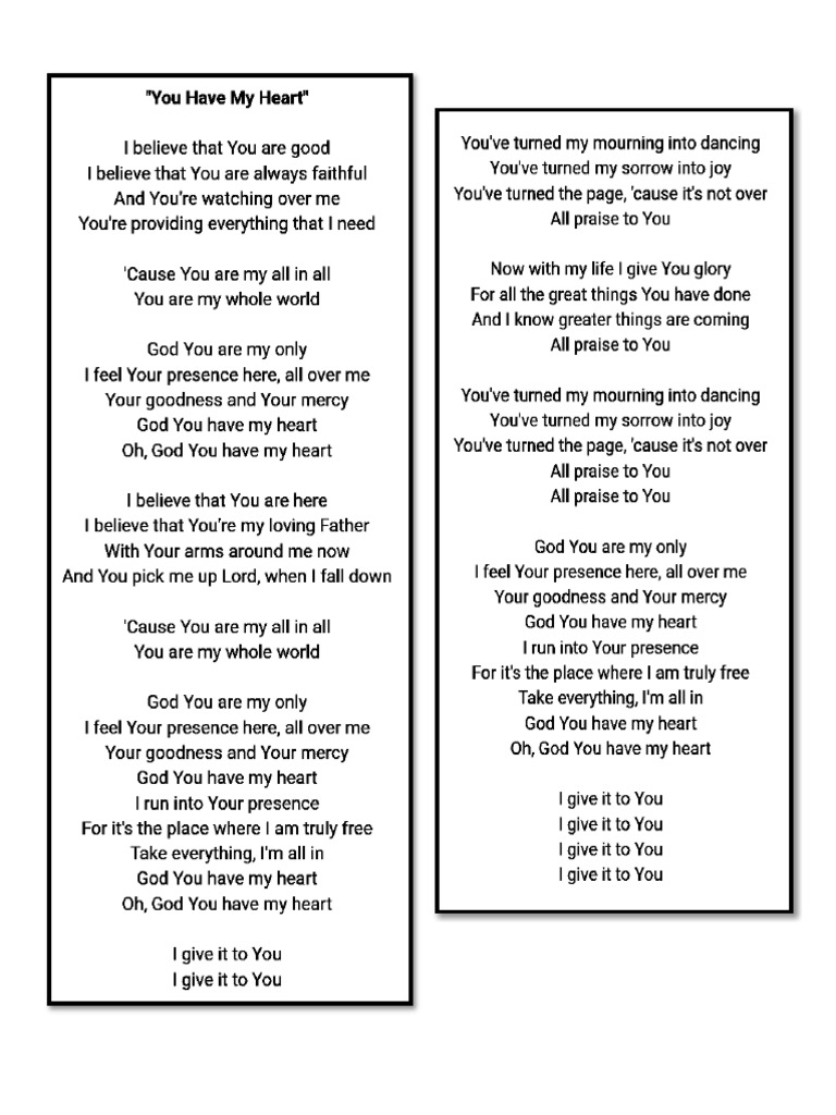 You Have My Heart Pdf