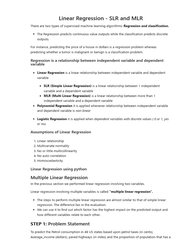 Regression Practice - MLR | Download Free PDF | Linear Regression | Mean Squared Error