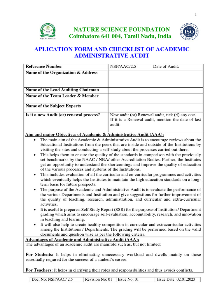 Checklist For AAA | Download Free PDF | Laboratories | Audit