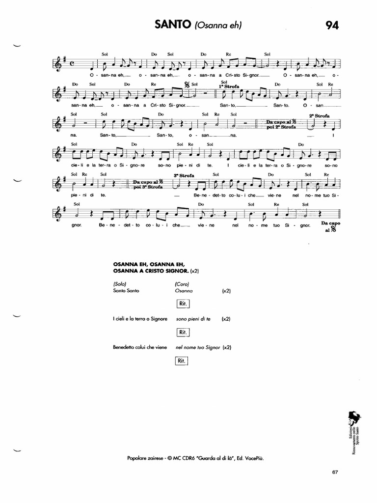 Santo Osanna Eh | PDF