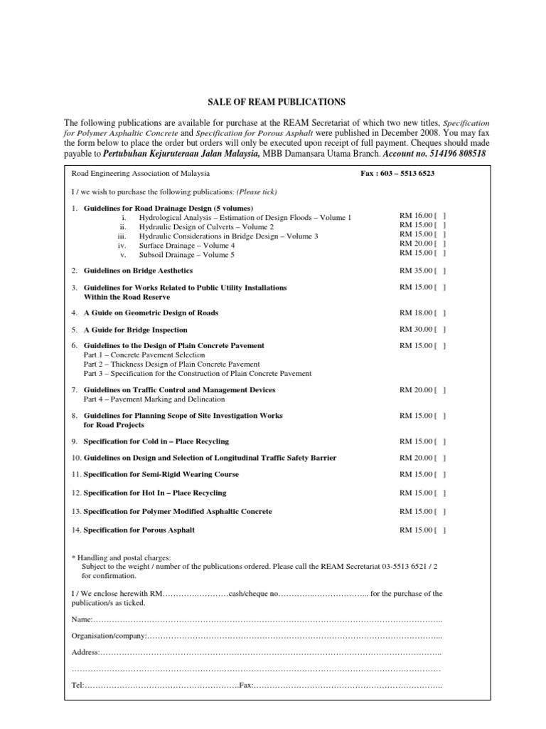 REAM Publications for Road Engineering | PDF