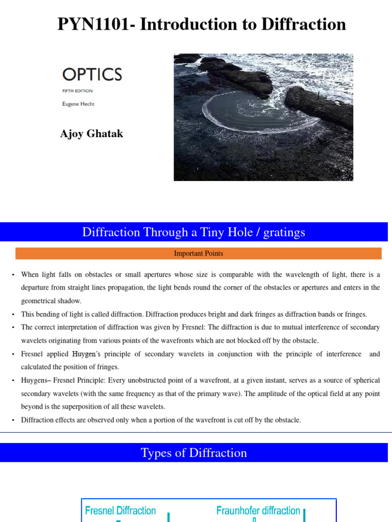 Diffraction Sc Pdf Diffraction Oscillation