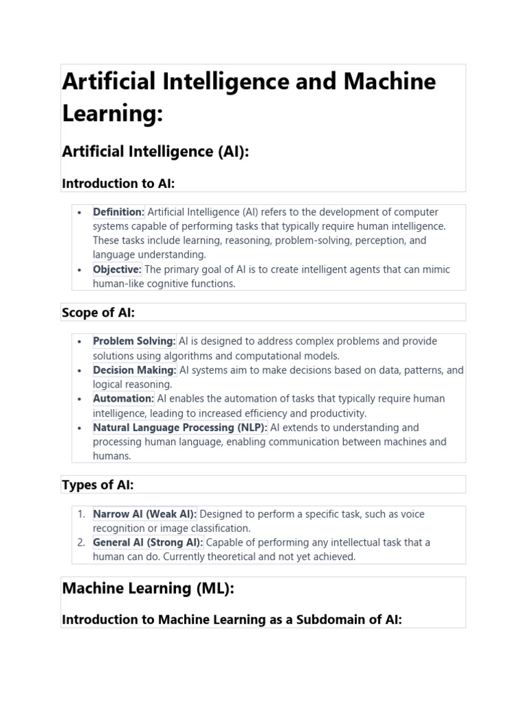 Artificial Intelligence and Machine Learning | PDF | Machine Learning ...