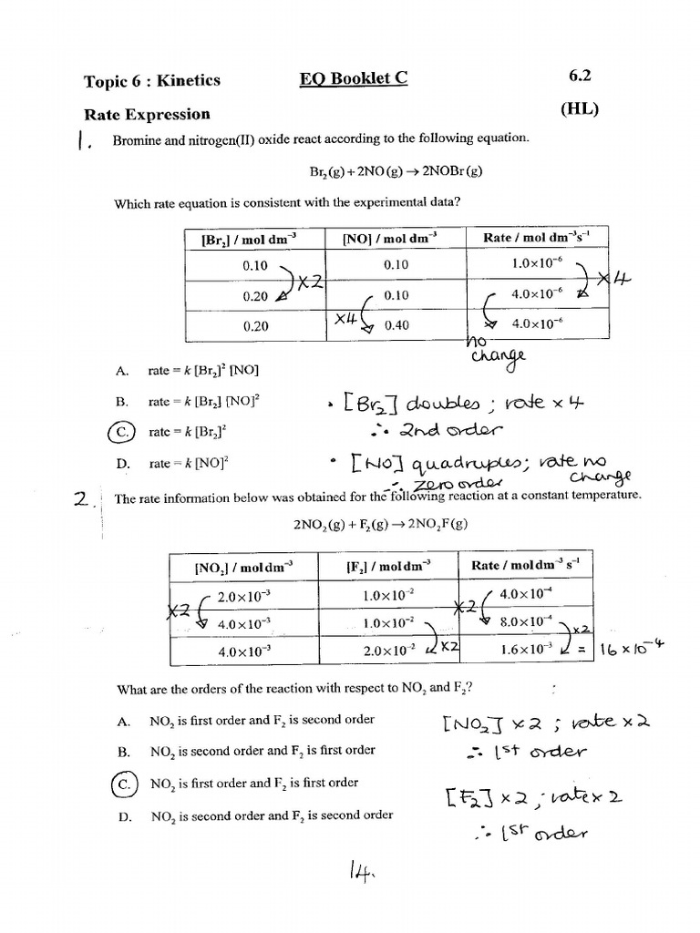 Ans Topic 6.2 EQ Booklet C | PDF