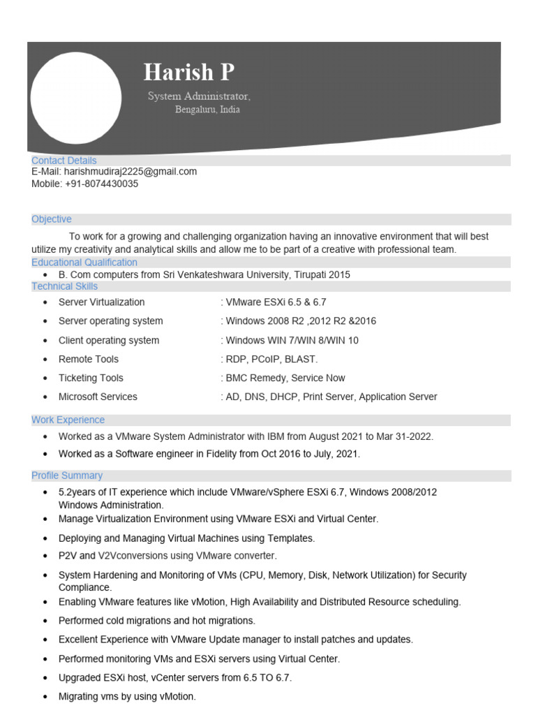 System administrator | PDF | Virtualization | Virtual Machine