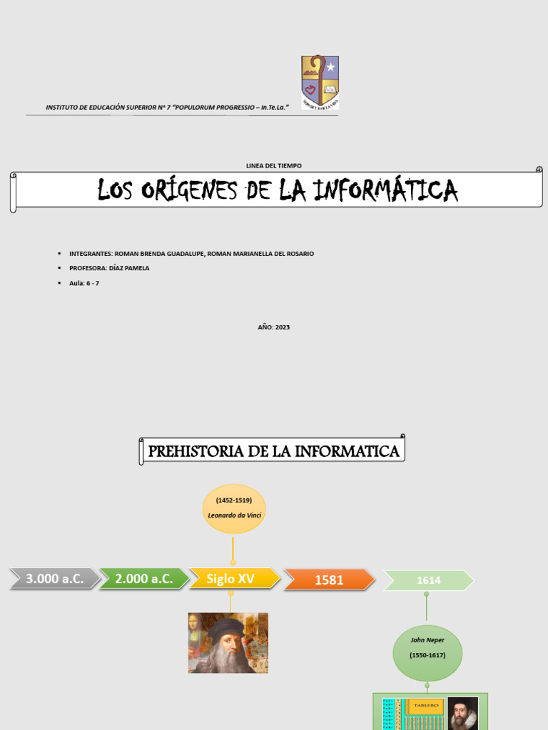 Origenes de La Informatica (Linea Del Tiempo) | PDF | Ibm | Ciencias de ...