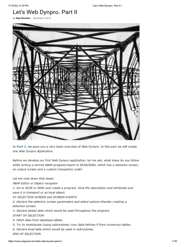 Let's Web Dynpro. Part II | PDF | Software Engineering | Software