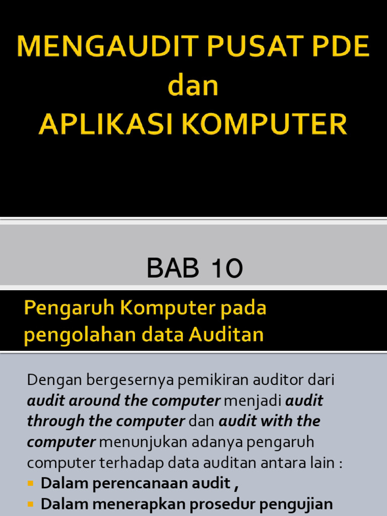 Audit Pusat Pde - Aplikasi Pde | PDF