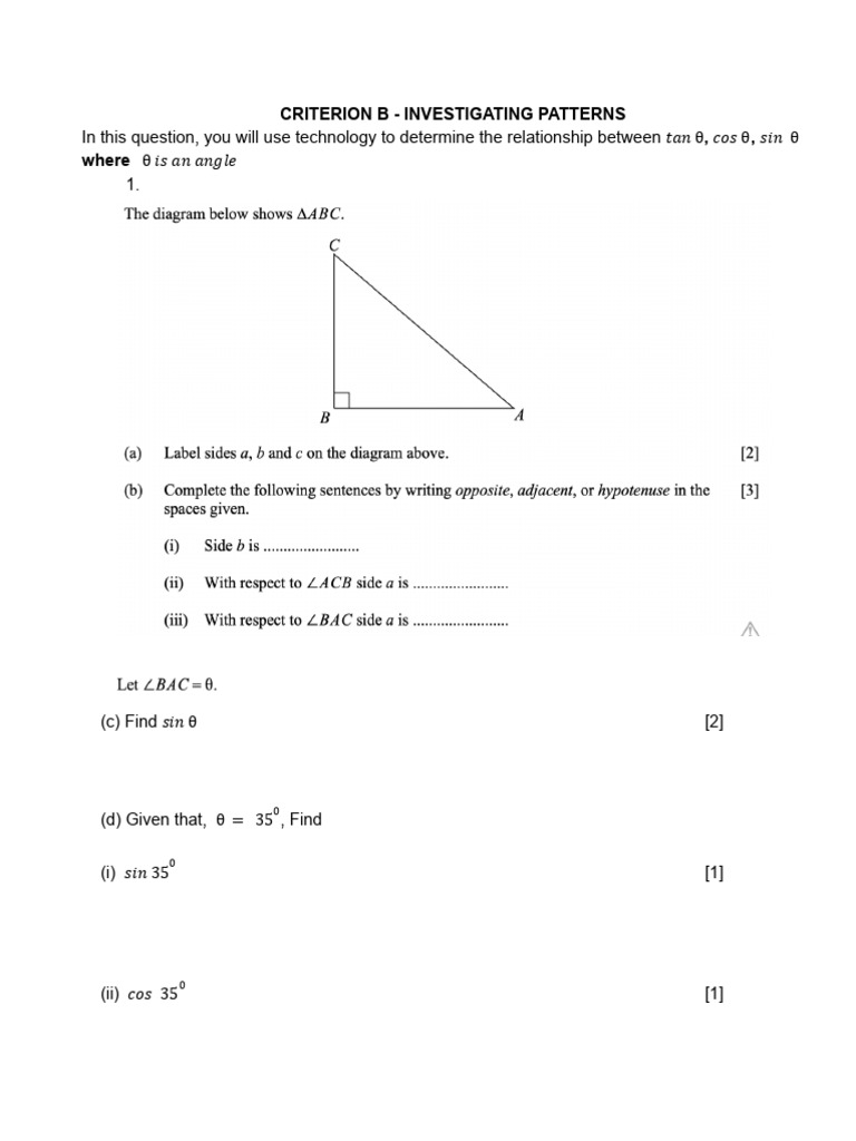 Investigating Trigonometric Patterns | PDF