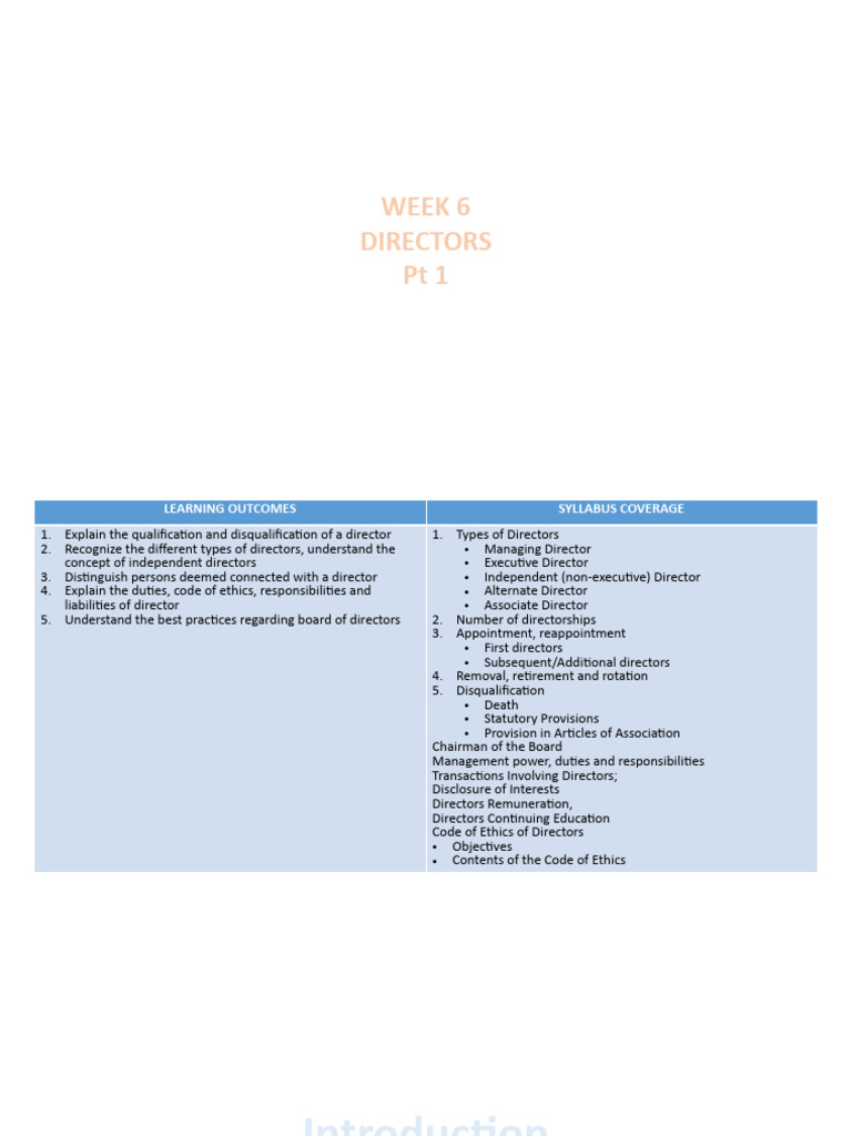 Director Qualifications & Duties Guide | PDF | Board Of Directors ...