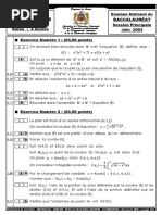 Examen blanc math 2 bac 2025 | PDF | Mathématiques | Analyse mathématique