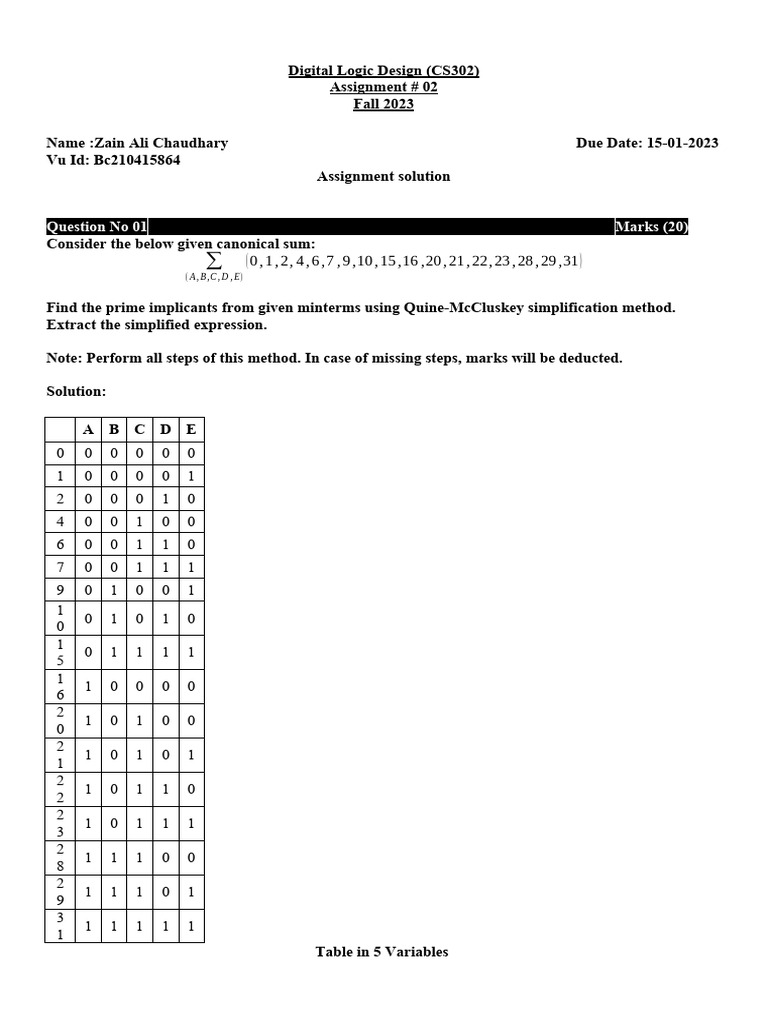 Fall 2023 CS302 Assignment 2 | PDF | Computer Programming | Algebra