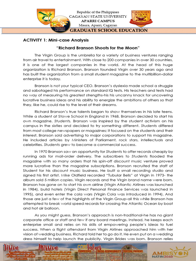 Activity 1 Mini Case | PDF | Career & Growth | Business