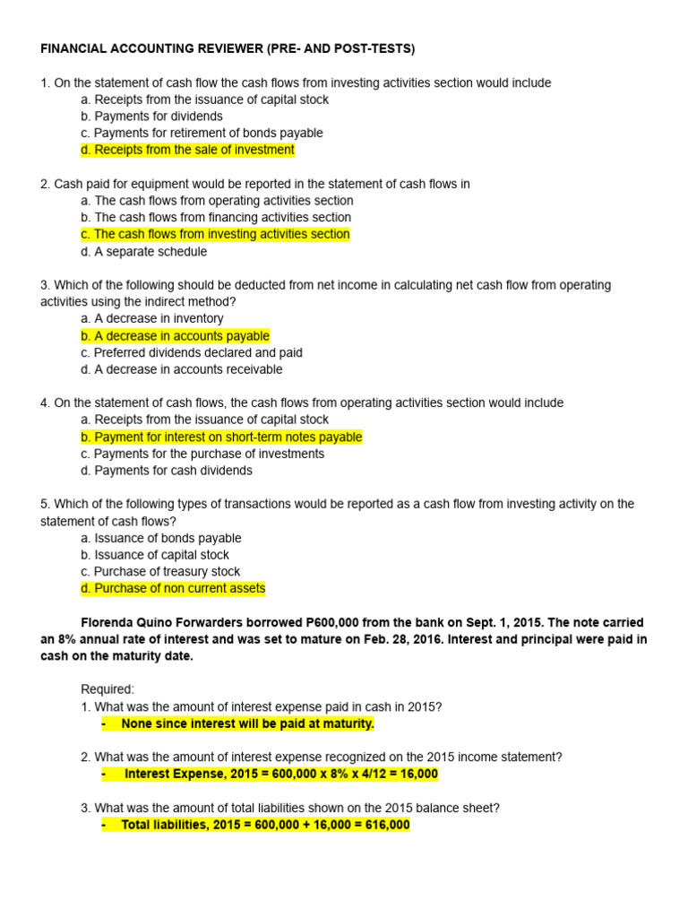 FINANCIAL-ACCOUNTING-REVIEWER | PDF | Expense | Deferral