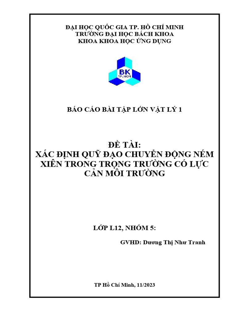 Báo Cáo BTL VL1 1 1 | PDF