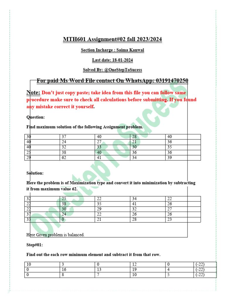 Saima Kanwal Solution | PDF | Applied Mathematics | Computer Science