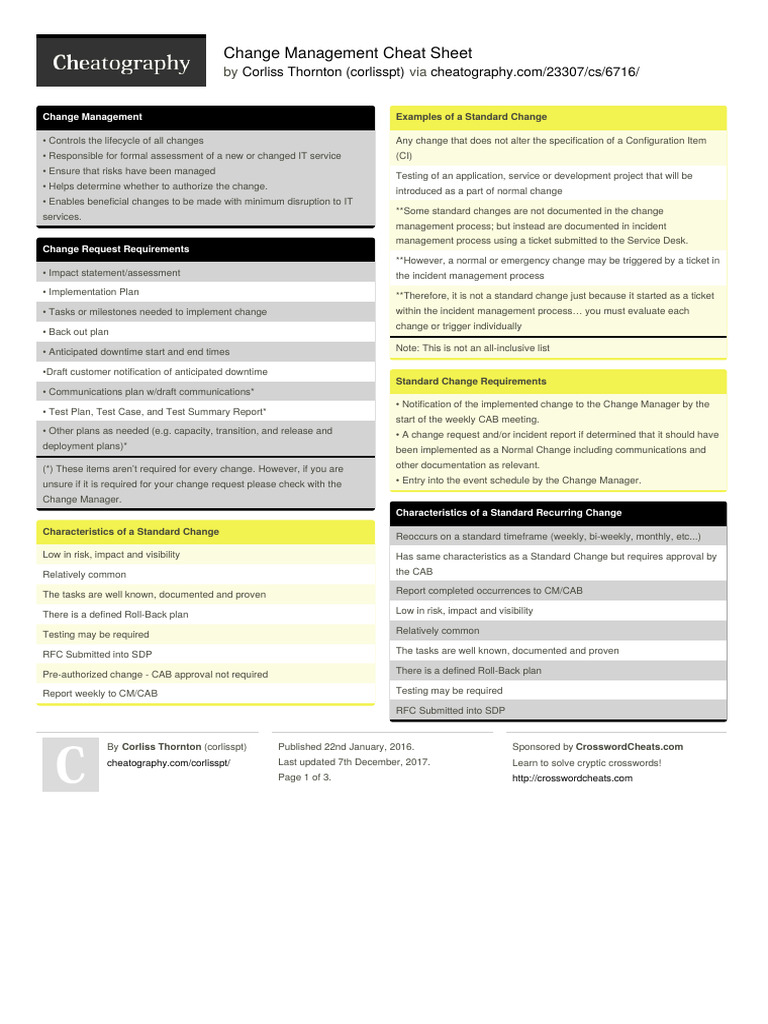 Change Management | PDF | Databases | Computing