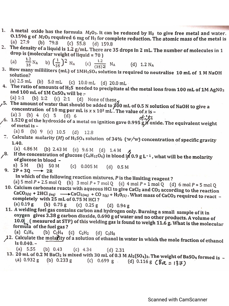 Some Basic Concepts MCQ SET | PDF