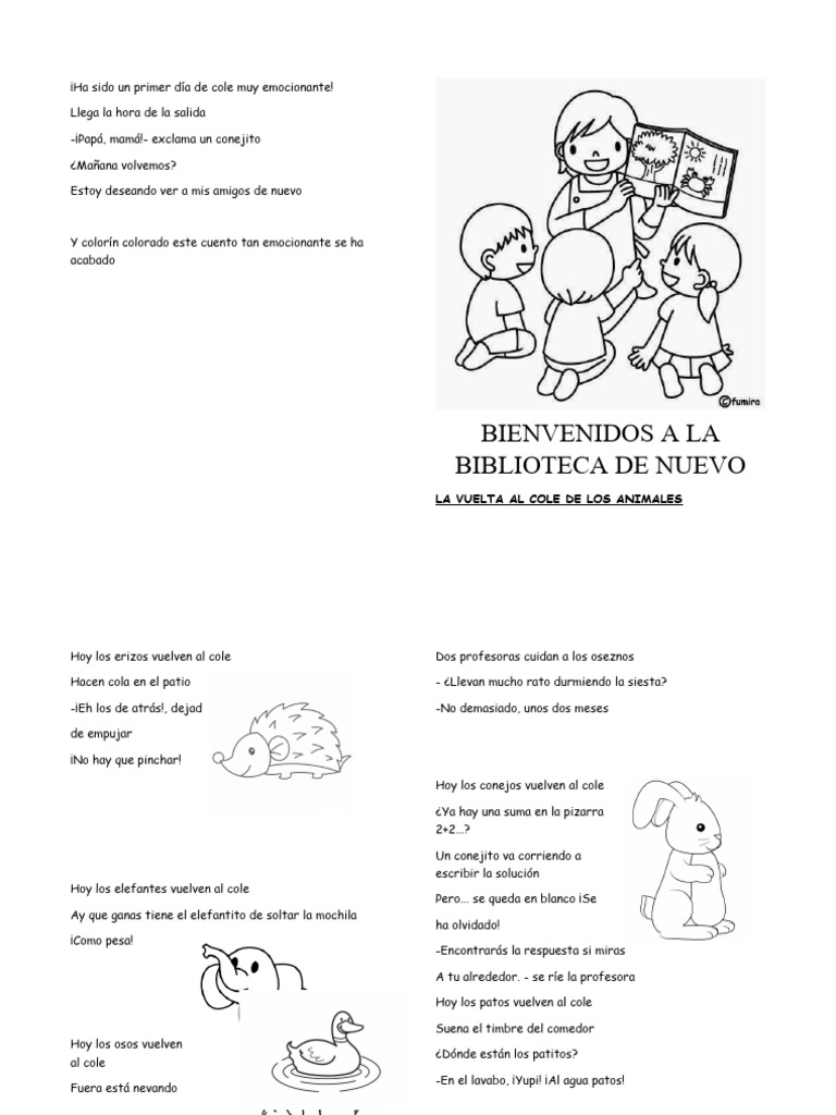 La Vuelta Al Cole de Los Animales | PDF