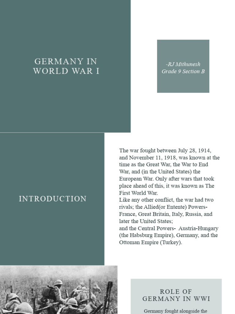 Germany in WW1 | PDF | World War I | Allies Of World War I