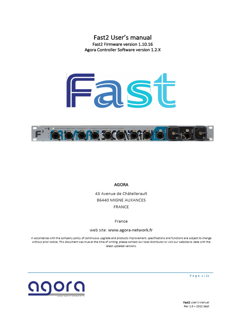 Fast2 UserManual EN V1.0 | PDF | Proprietary Software | Electromagnetic ...