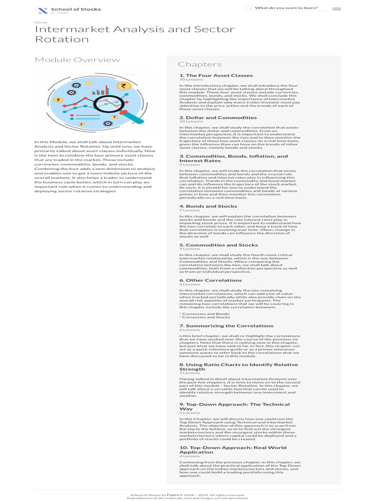 Intermarket Analysis and Sector Rotation - Edited | PDF | Bonds ...