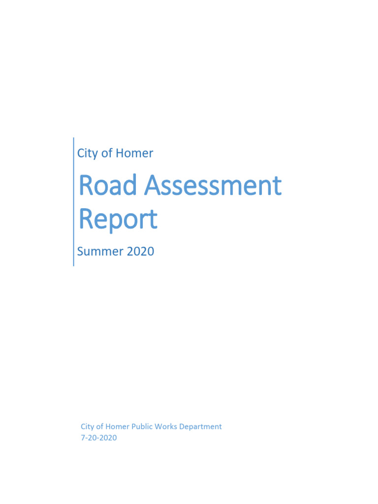 Road Assessment Report-Summer 2020 Final | PDF | Road | Drainage