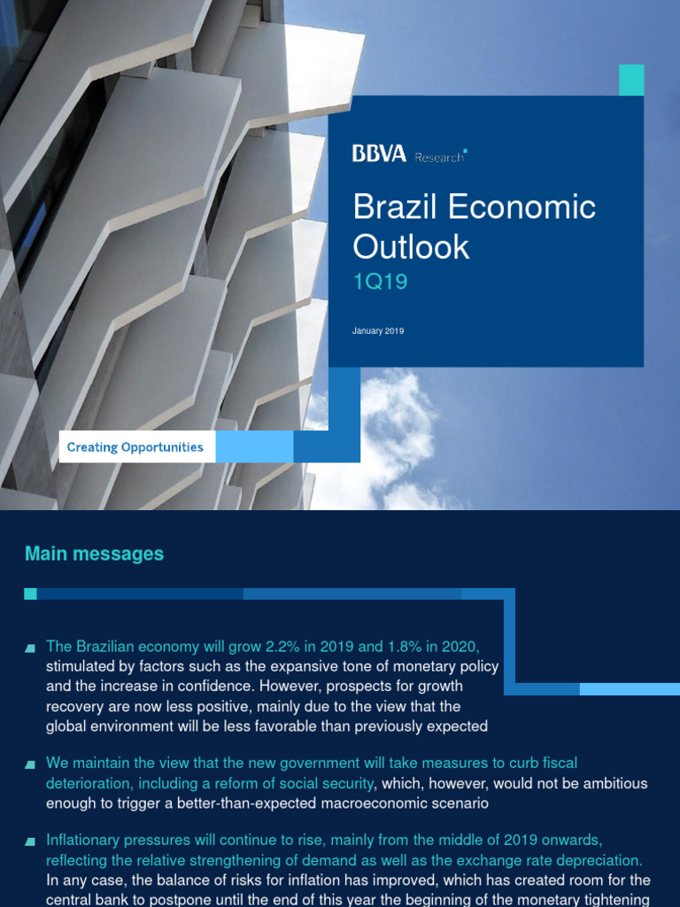 Brazil Economic Outlook - 1Q19 | PDF | Inflation | Monetary Policy