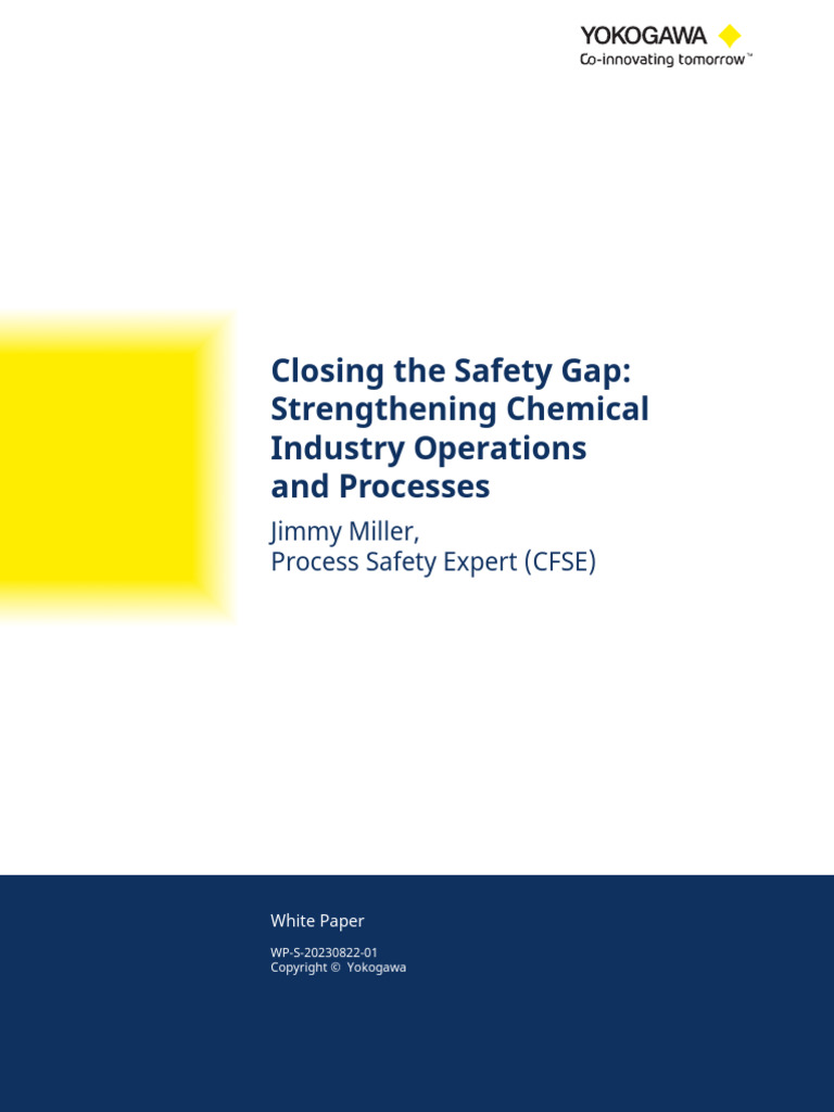 Closing The Safety Gap Strengthening Chemical Industry 20230822 | PDF | Risk | Risk Assessment