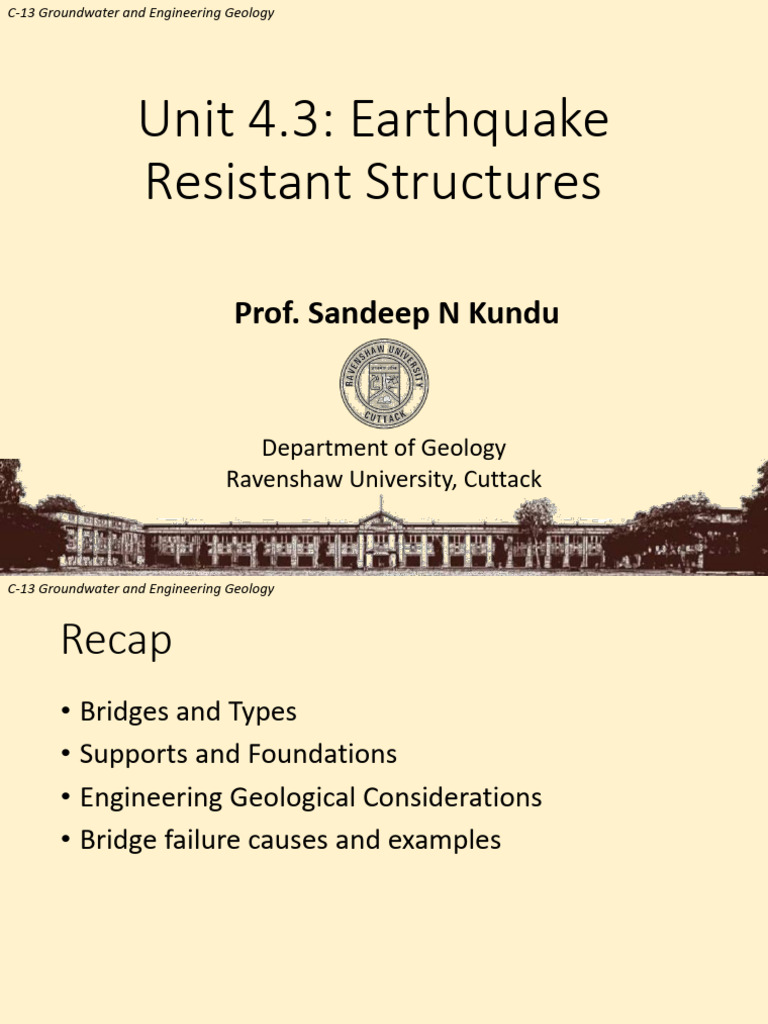 Unit 4.3 Earthquake Resistant Structures | PDF | Earthquakes | Earthquake Engineering