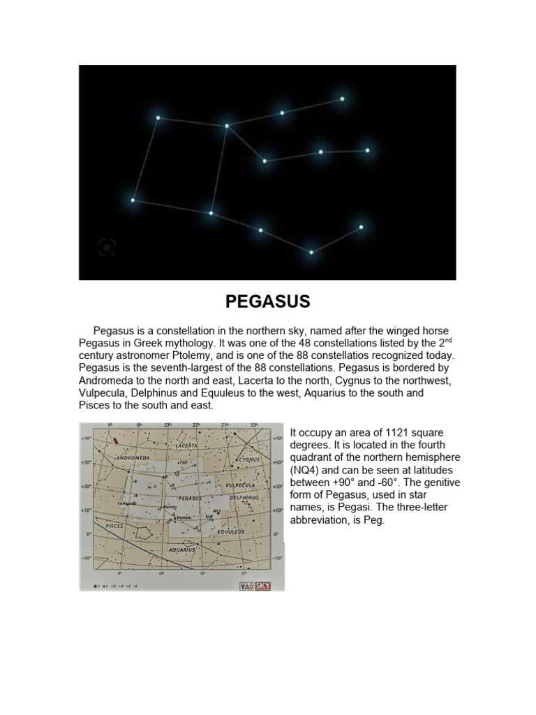 Pegasus Constellation Guide | PDF