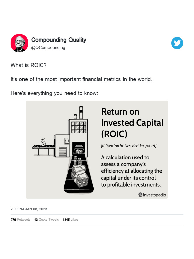 ROIC | PDF | Cost Of Capital | Dividend
