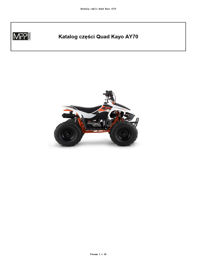 Katalog Części Quad Kayo AY70 | PDF