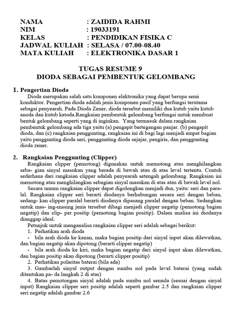 Zaidida Rahmi - 19033191 - Tugas Topik 9 ELDAS 1 | PDF