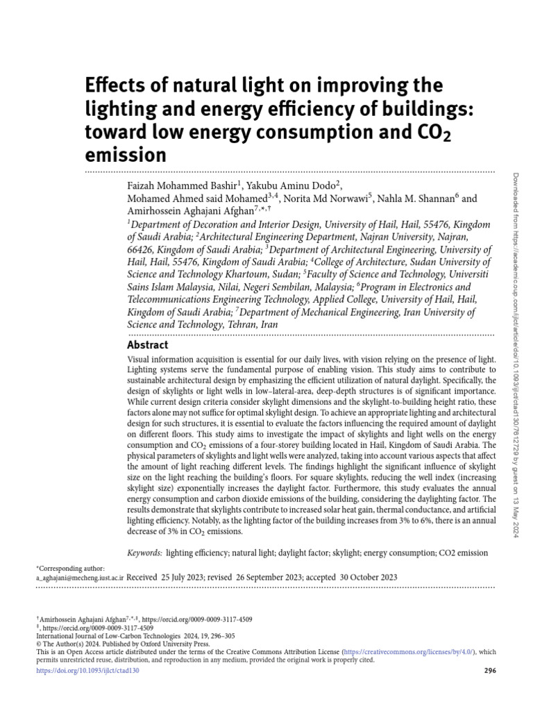 Effects of Natural Light On Improving The | Download Free PDF | Lighting