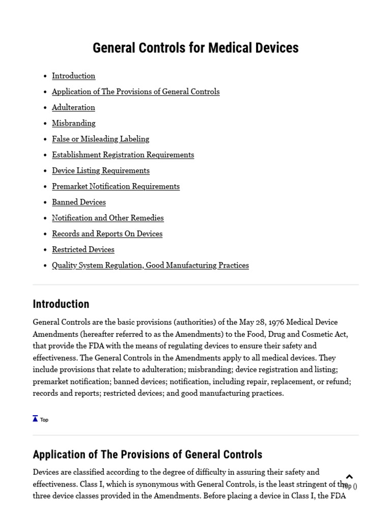 GC Notes | PDF | Federal Food | Medical Device