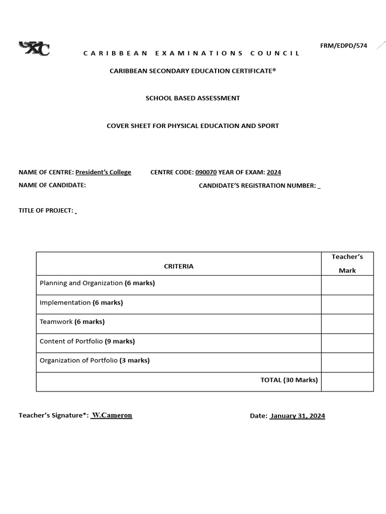 Physical Education SBA | Download Free PDF | Volleyball | Sports