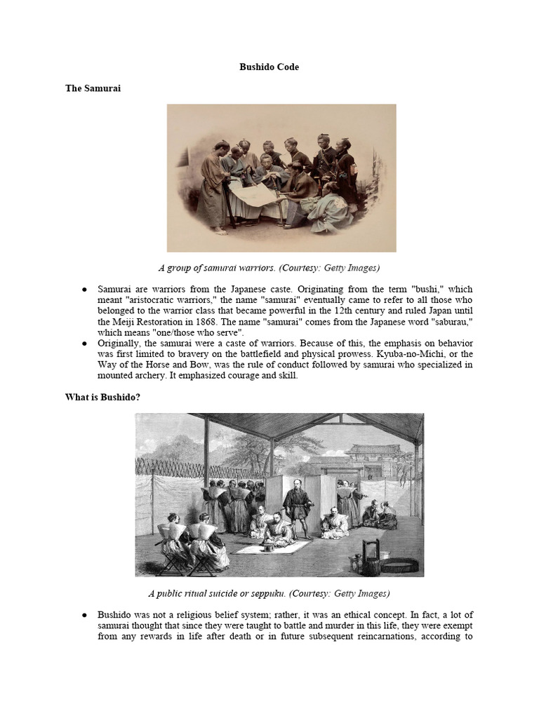 Bushido Code | PDF | Bushido | Samurai