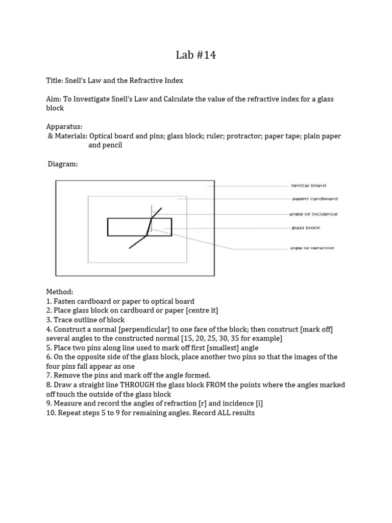 Physics SBA (Lab 14) | PDF