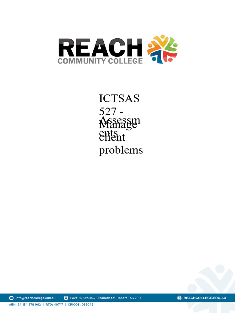 ICTSAS527 Client Problem Management Guide | PDF | Service Level ...