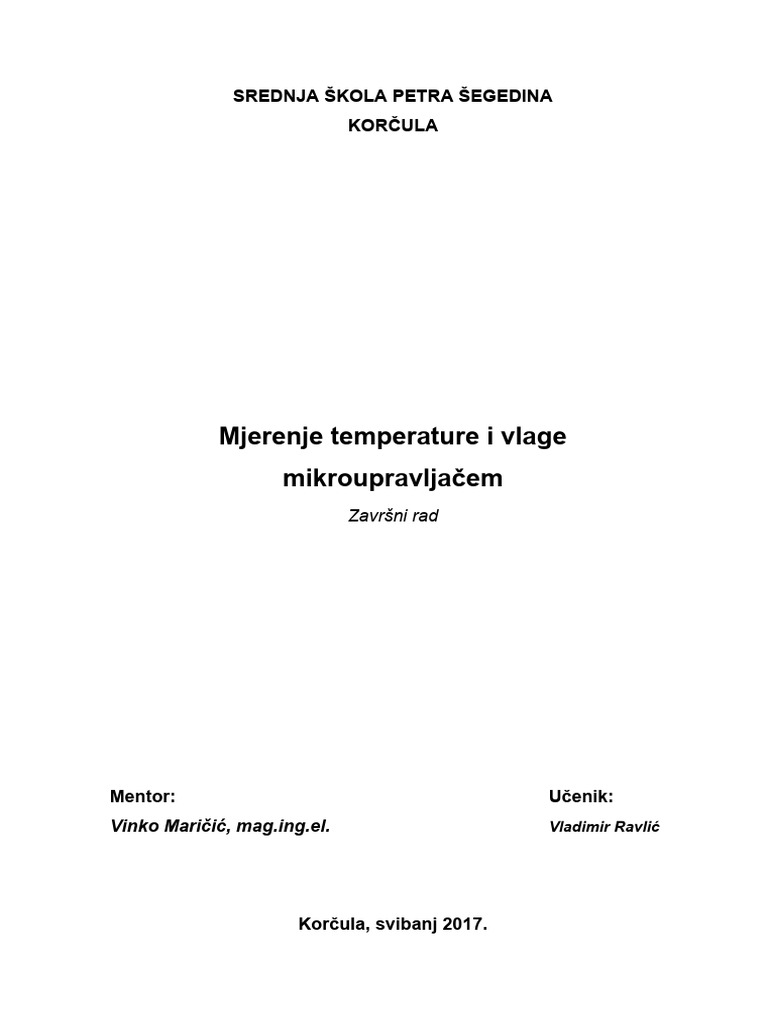 Mjerenje Temperature ARDUINO | PDF Mjerenje Temperature ARDUINO | PDF