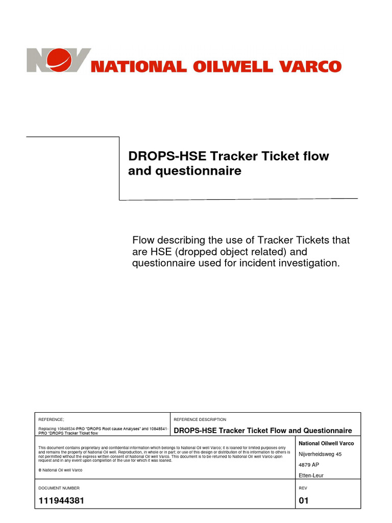 DROPS-HSE Tracker Ticket Process Guide | PDF | Kinetic Energy ...
