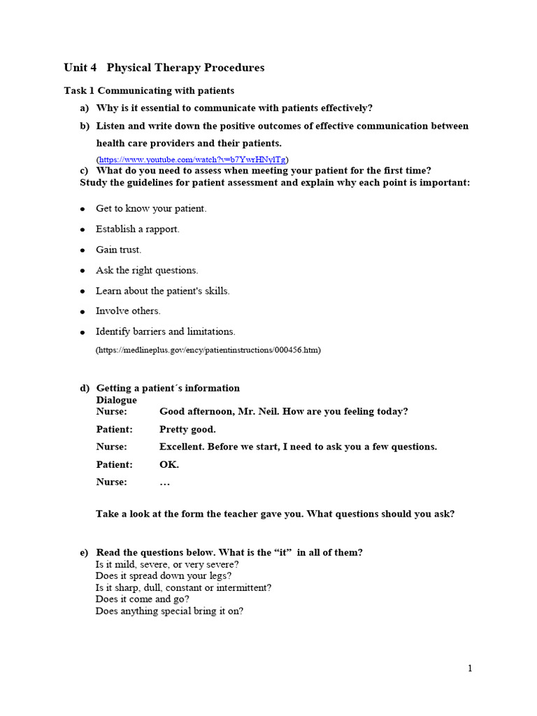 Unit 4 Physical Therapy Procedures | Download Free PDF | Physical ...