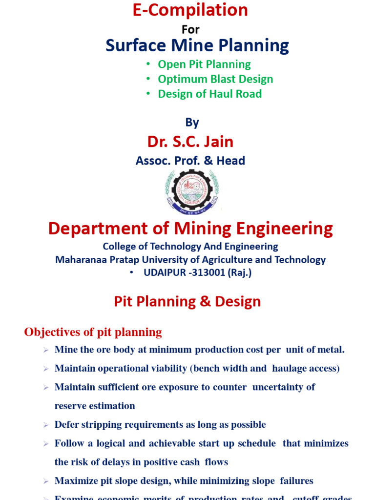 Surface Mine Planning and Design Guide | PDF | Coal Mining | Mining