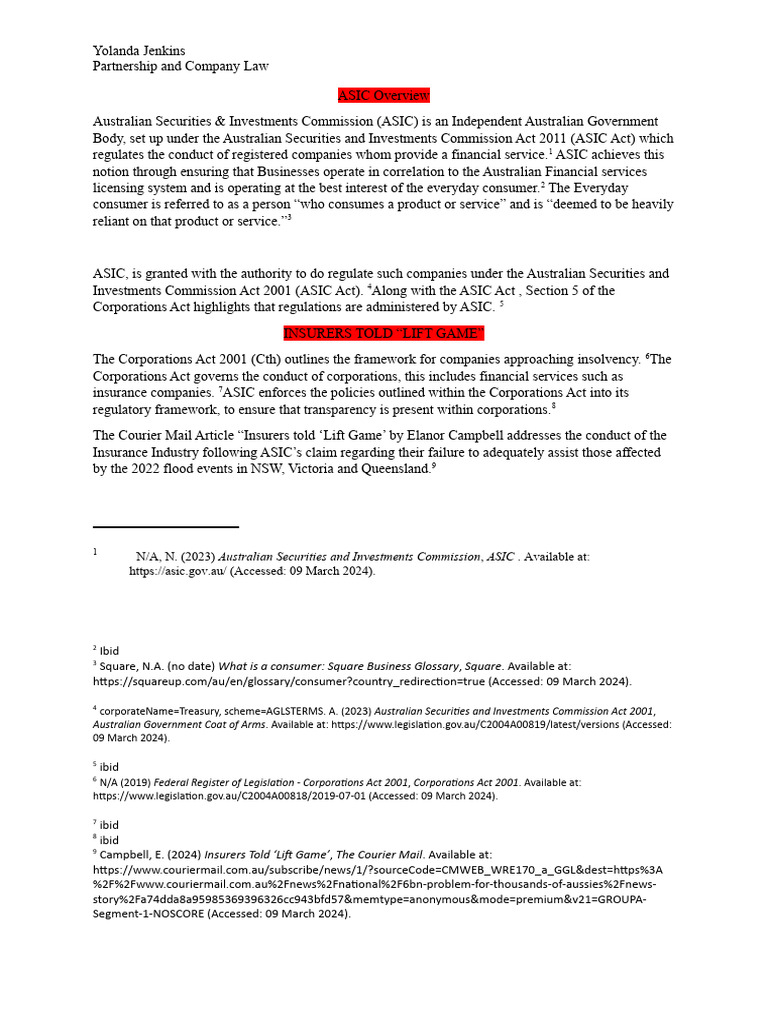 ASIC Group Assessment | PDF | Insurance | Pension