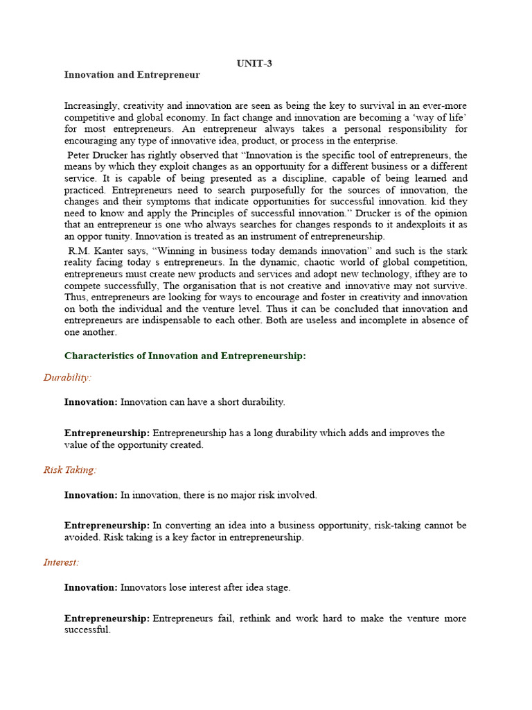 Ed Unit 3 Notes | PDF | Entrepreneurship | Corporate Social Responsibility