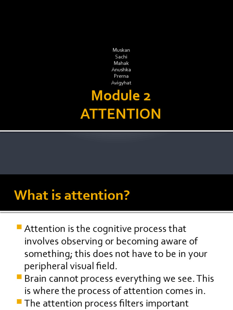 Types of Attention Explained | PDF